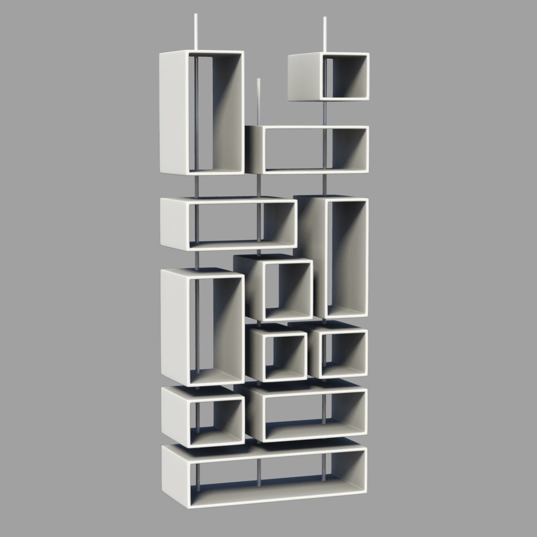 3d Model Book Shelf