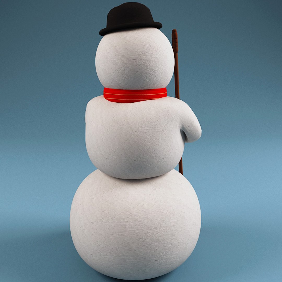 3d snowman modelled model