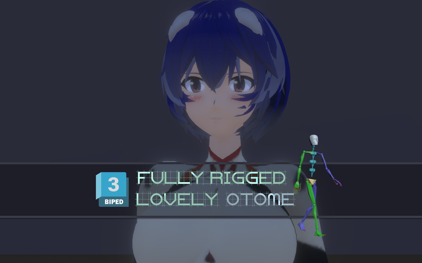 3D 3DsMax Biped Model Rei Ayanami - TurboSquid 2274860