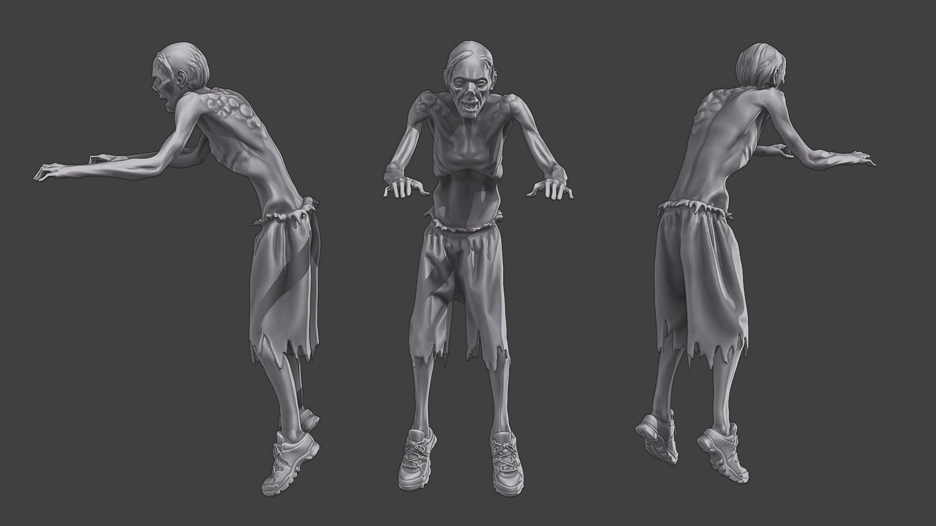 3D Casual Zombie CZ3 0003 Model - TurboSquid 1976638