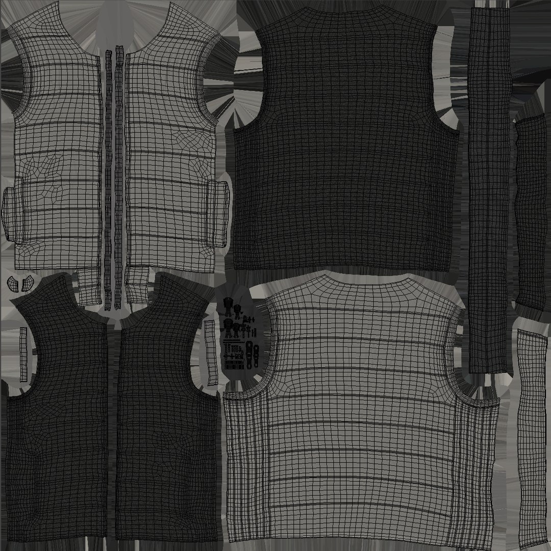 3D realistic vests 3 collections model - TurboSquid 1707076