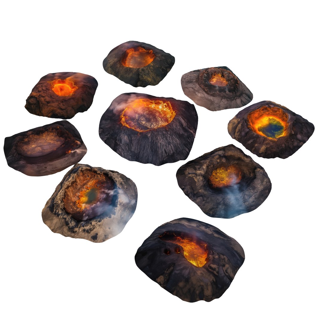 Mega Volcanoes Pack 9 3D Model - TurboSquid 2064639