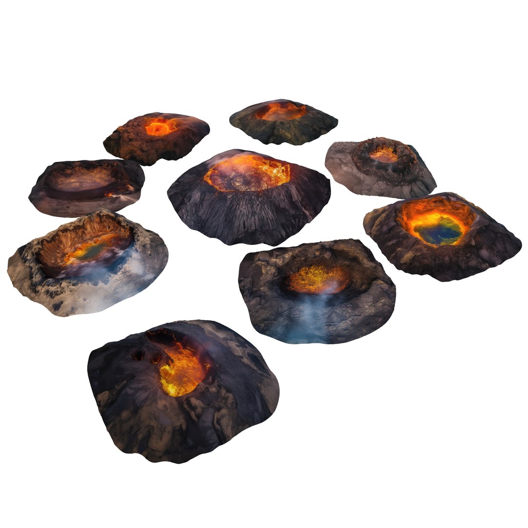 Mega Volcanoes Pack 9 3D Model - TurboSquid 2064639