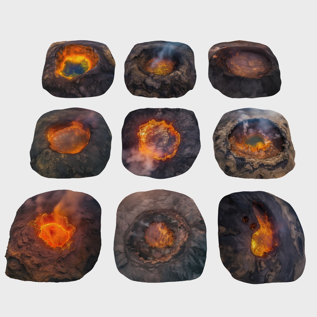 Mega Volcanoes Pack 9 3D Model - TurboSquid 2064639