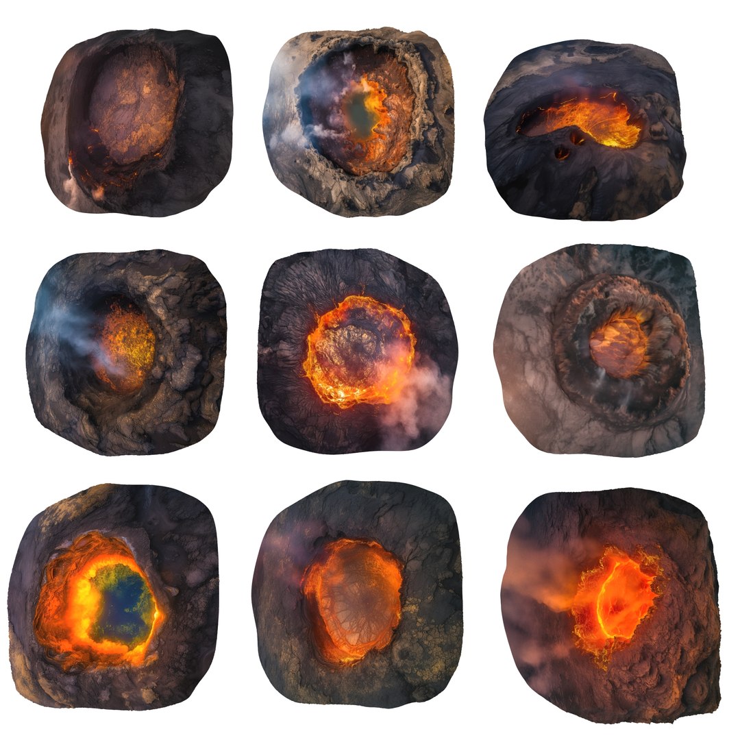 Mega Volcanoes Pack 9 3D Model - TurboSquid 2064639
