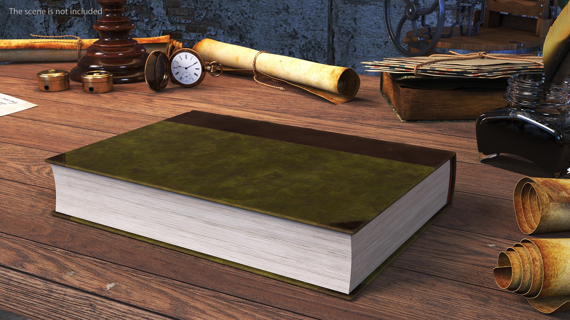 3D Model Hardcover Book Green - TurboSquid 2246354