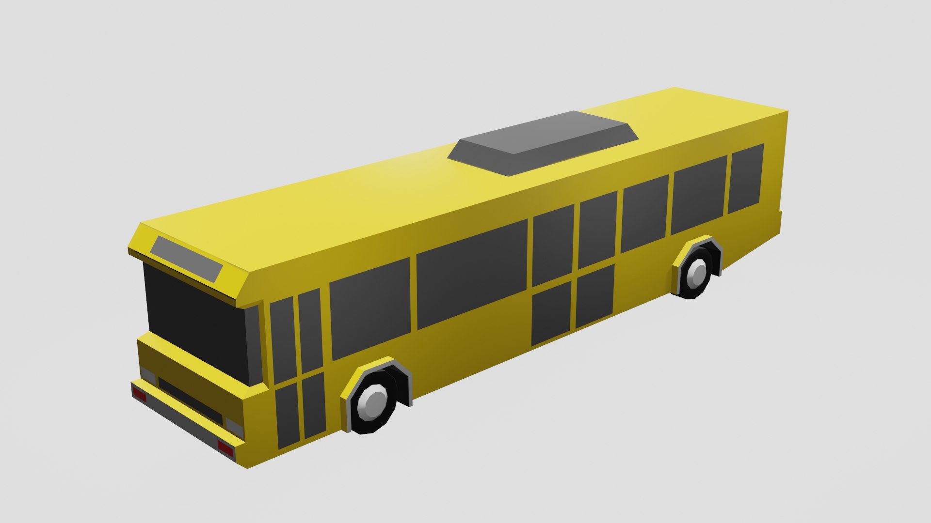 modelo 3d Low Poly Game Ready City Bus cartoon - TurboSquid 2045786