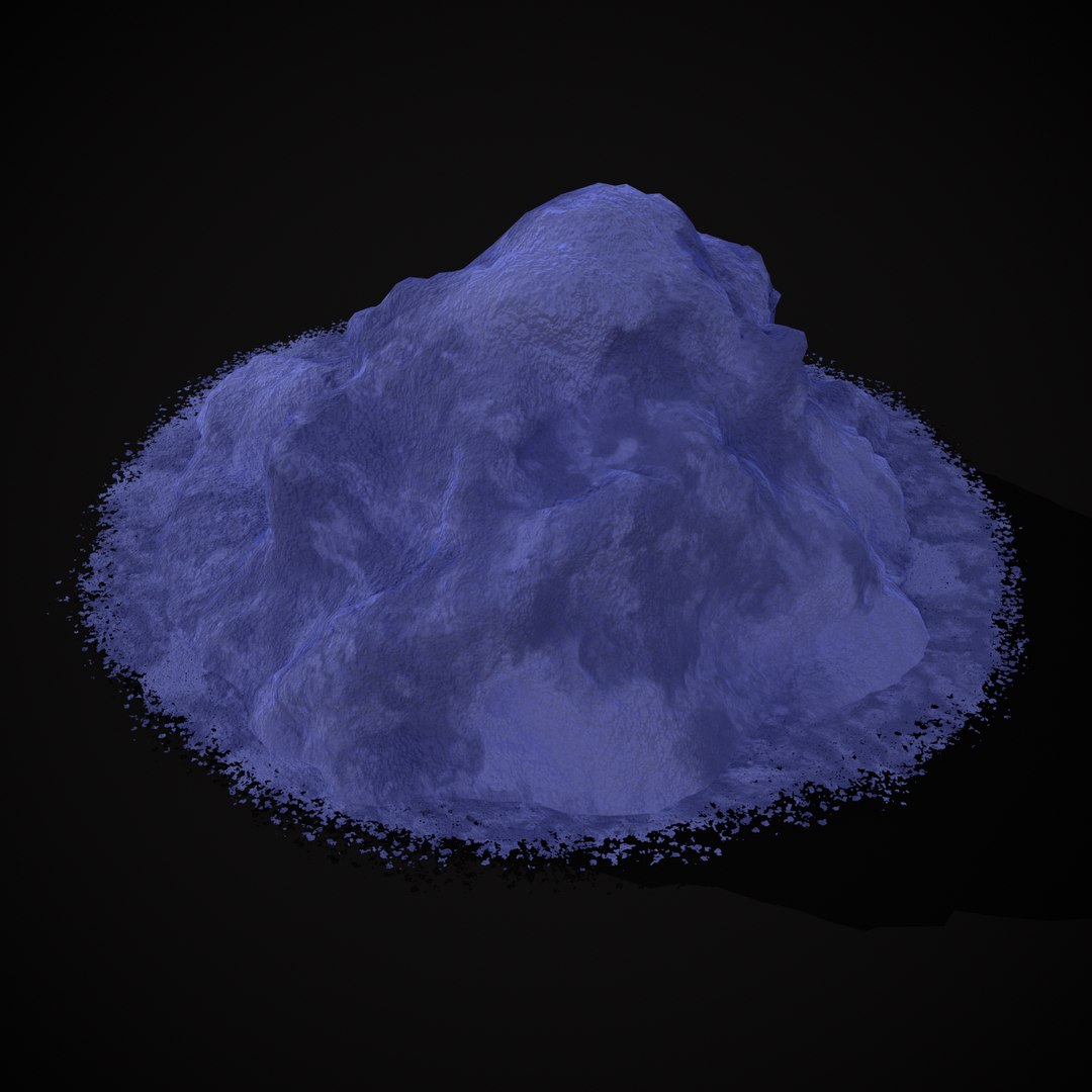 3D Blue Powder Piles - TurboSquid 2035014
