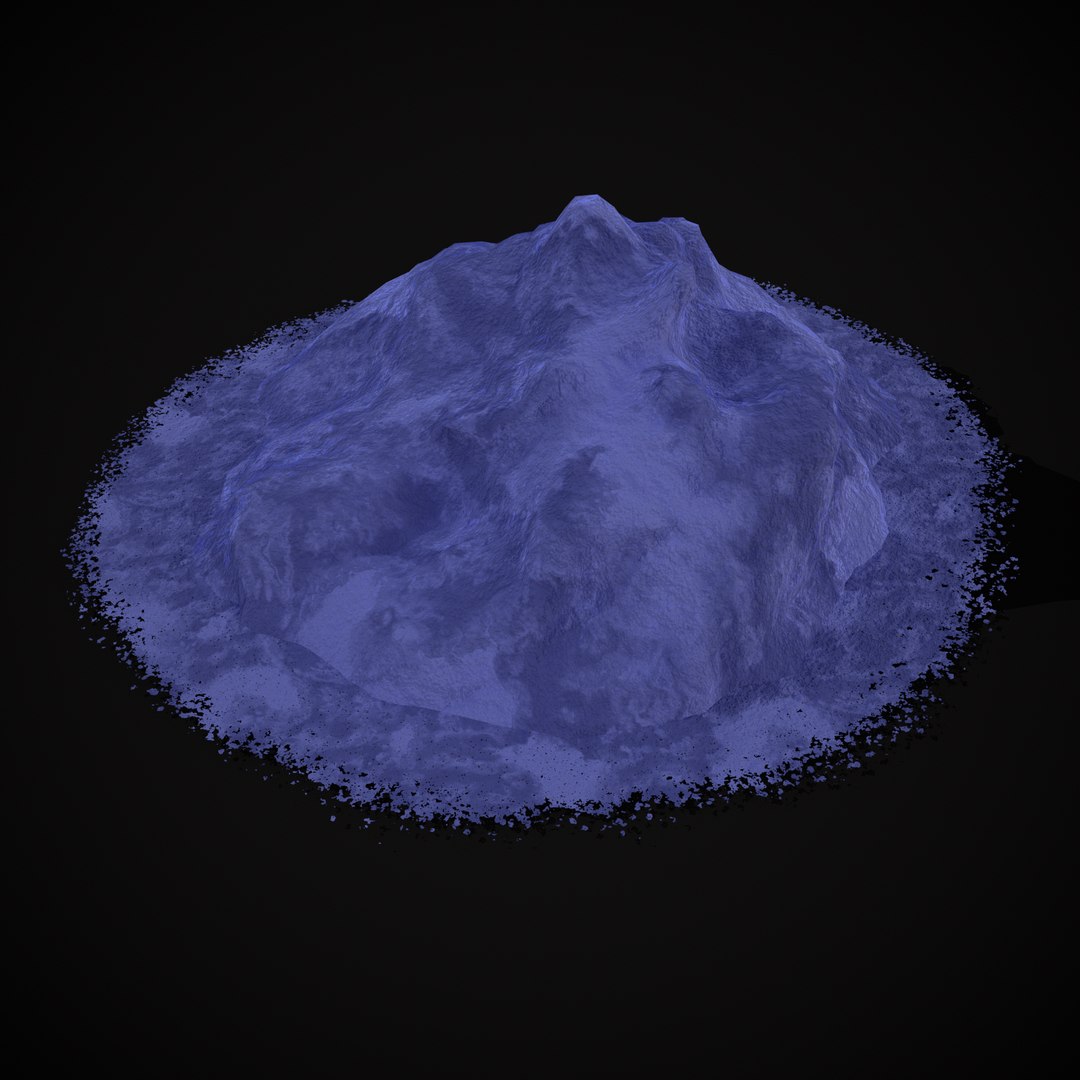 3D Blue Powder Piles - TurboSquid 2035014