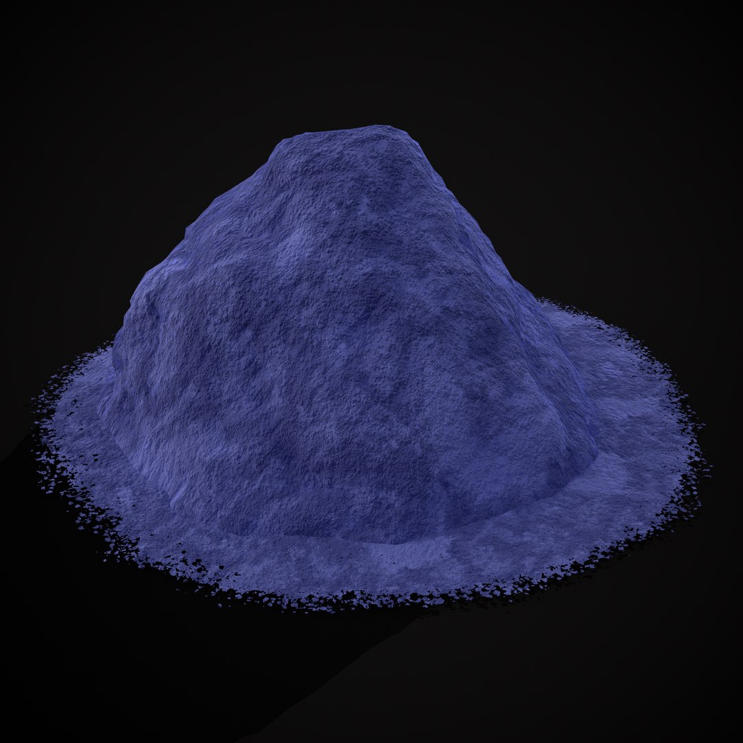 3D Blue Powder Piles - TurboSquid 2035014