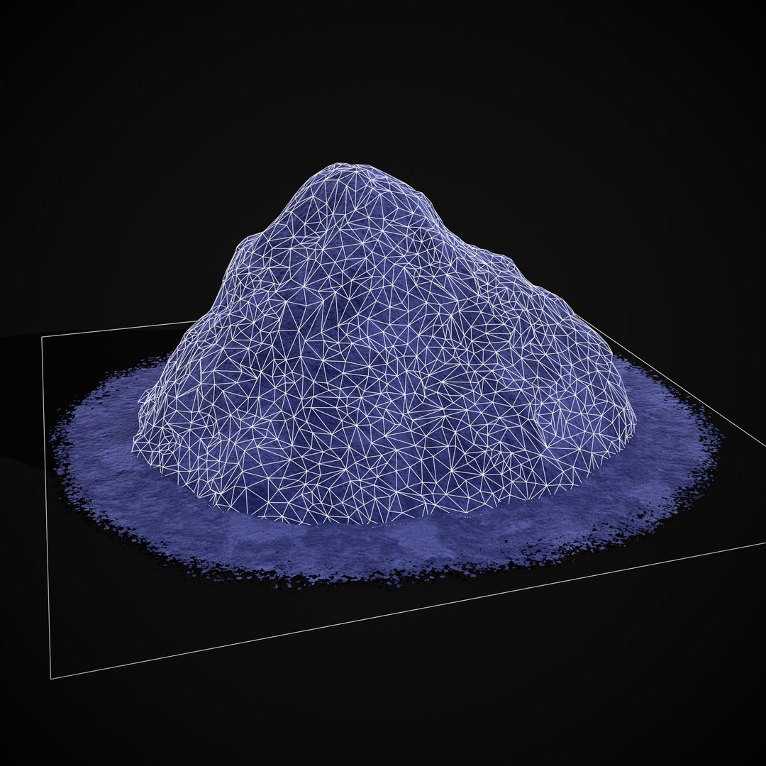 3D Blue Powder Piles - TurboSquid 2035014