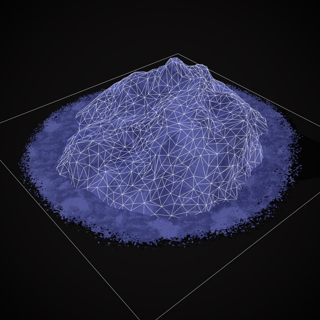 3D Blue Powder Piles - TurboSquid 2035014