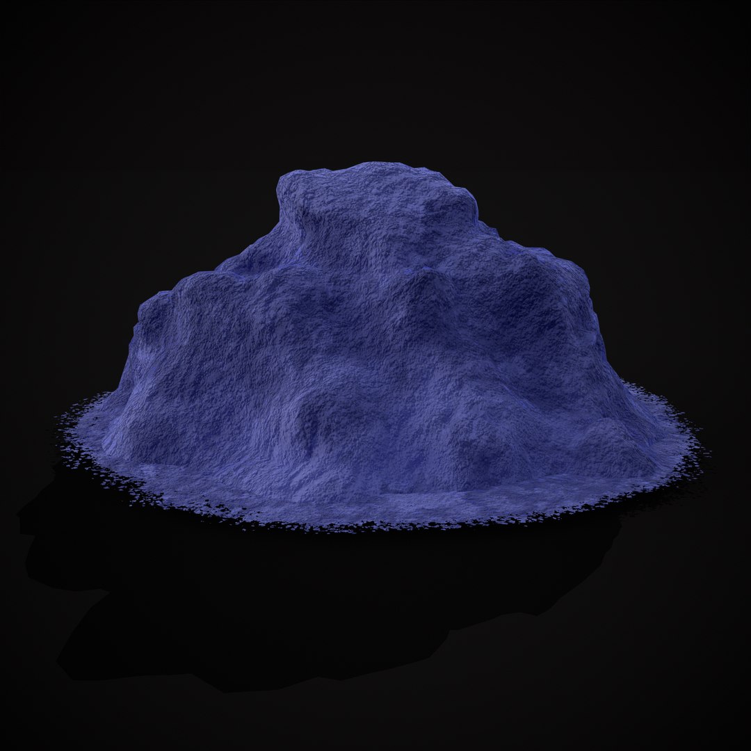 3D Blue Powder Piles - TurboSquid 2035014