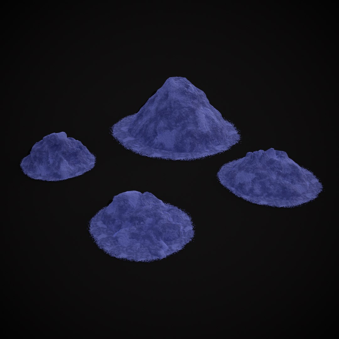 3D Blue Powder Piles - TurboSquid 2035014