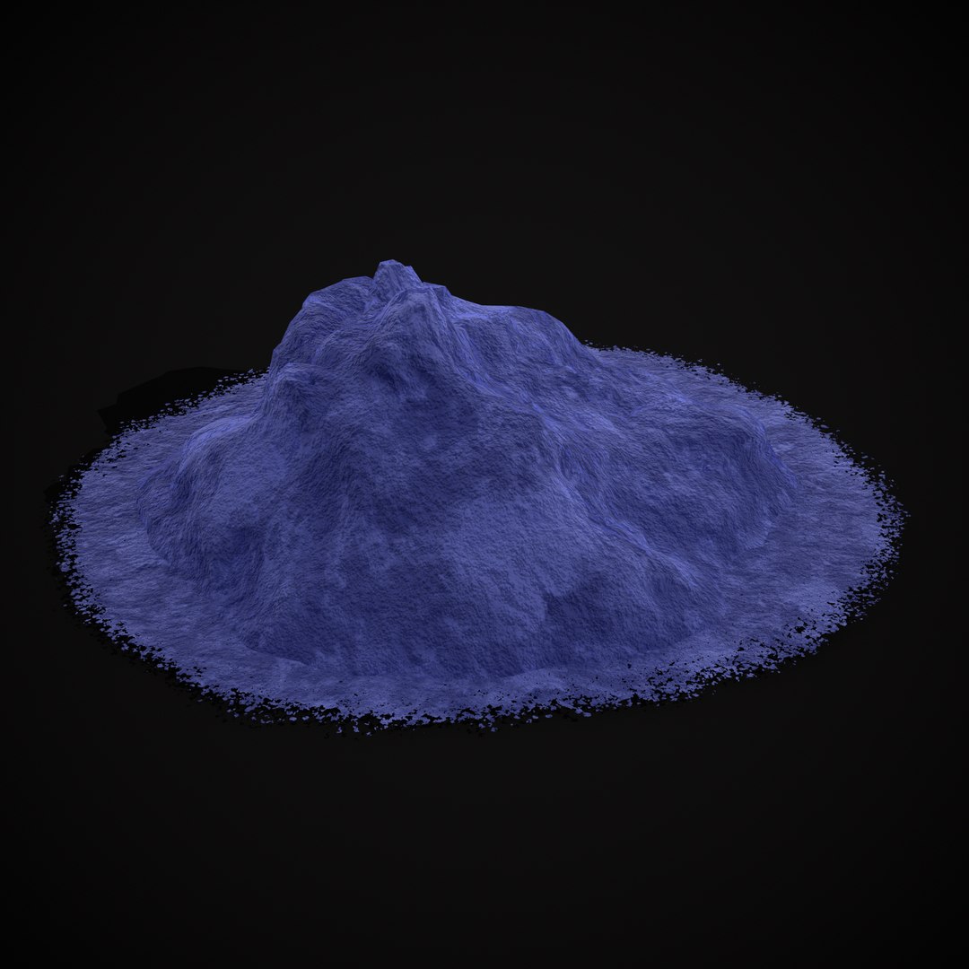 3D Blue Powder Piles - TurboSquid 2035014