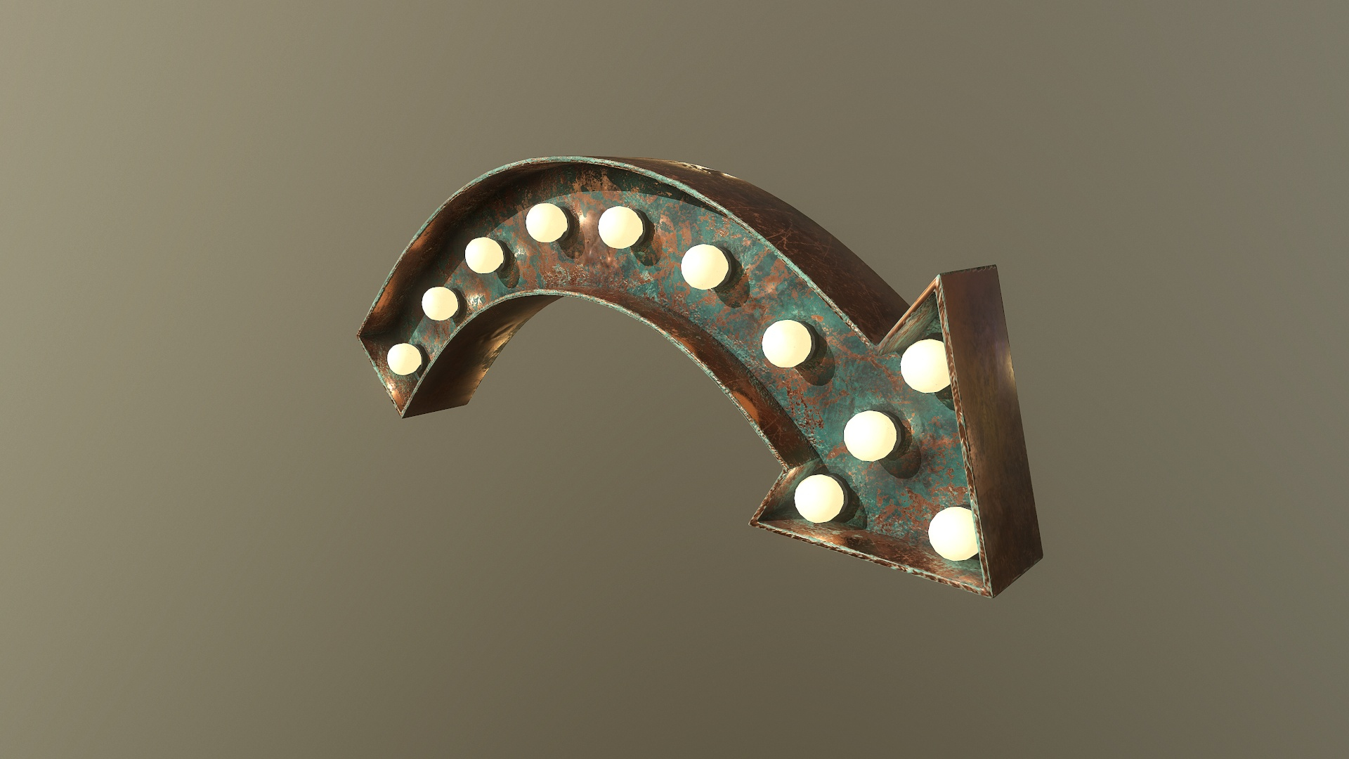 3D Vintage Arrow Sign - TurboSquid 1506108