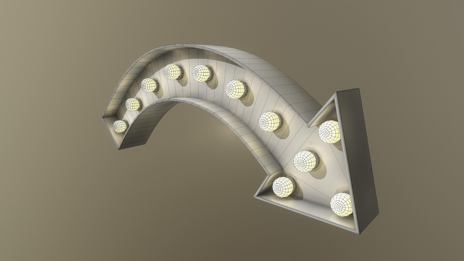 3D vintage arrow sign - TurboSquid 1506108