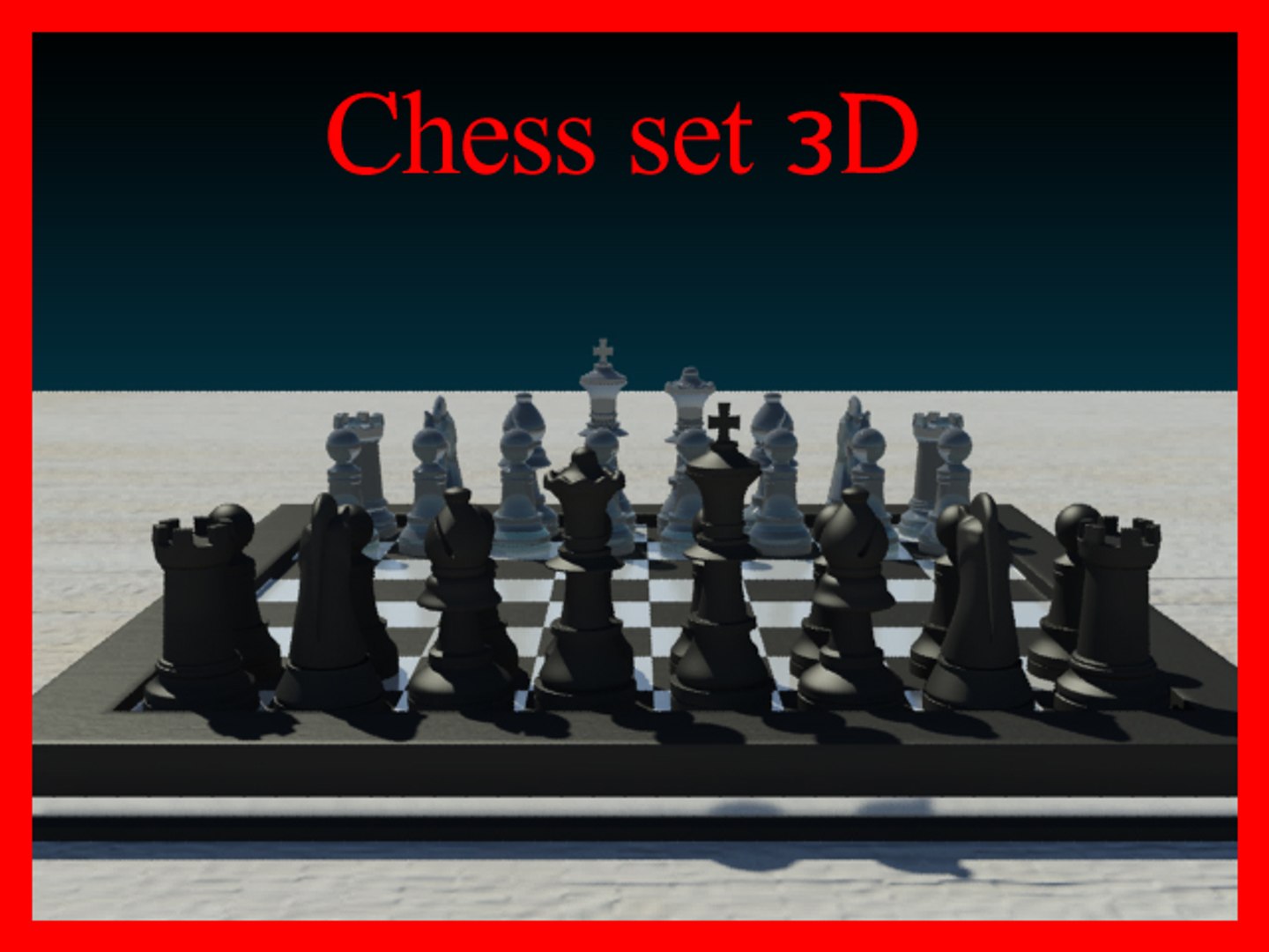 3d Chess Set Model