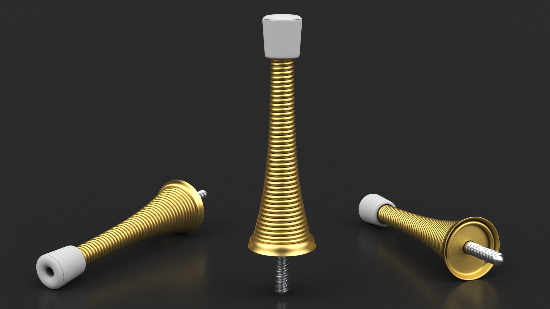 Spring Door Stopper Gold 3D Model - TurboSquid 2131796