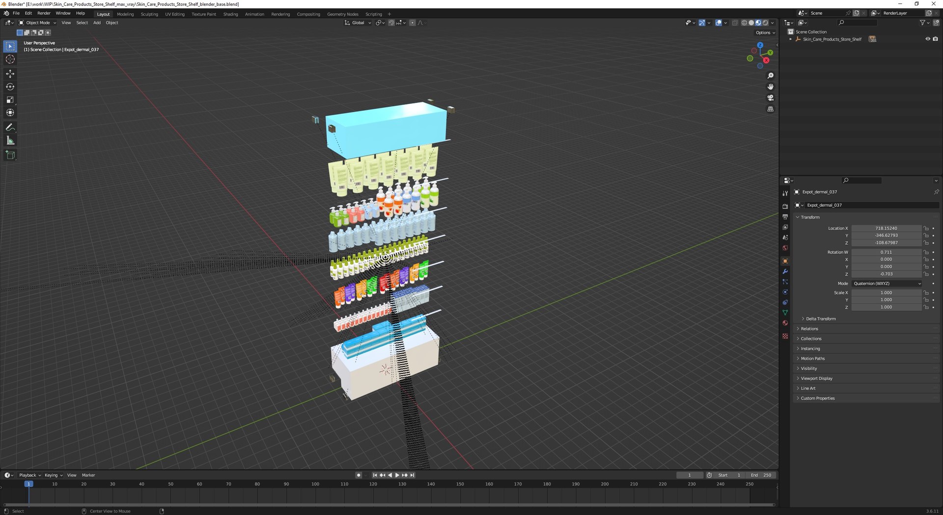 Skin Care Products Store Shelf 3D Model - TurboSquid 2368961