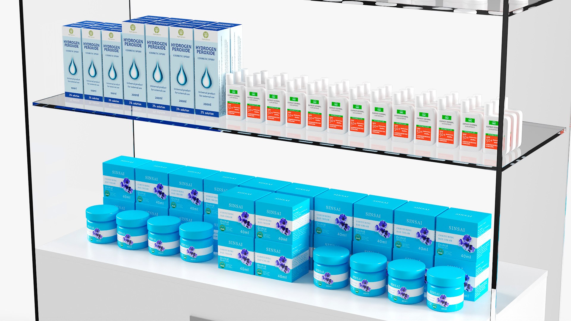 Skin Care Products Store Shelf 3D Model - TurboSquid 2368961