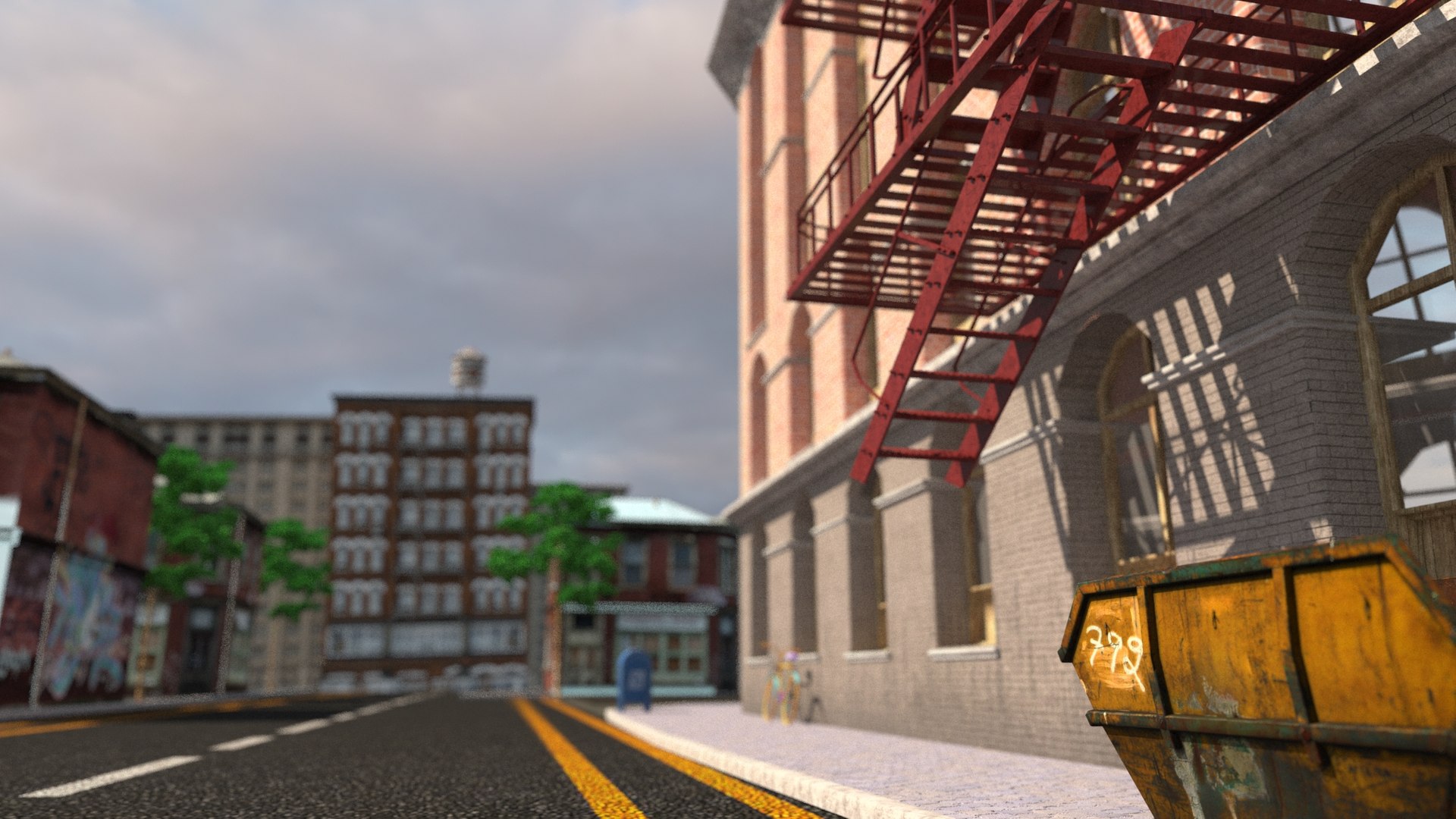 3D Corner Building Exterior - TurboSquid 1346436