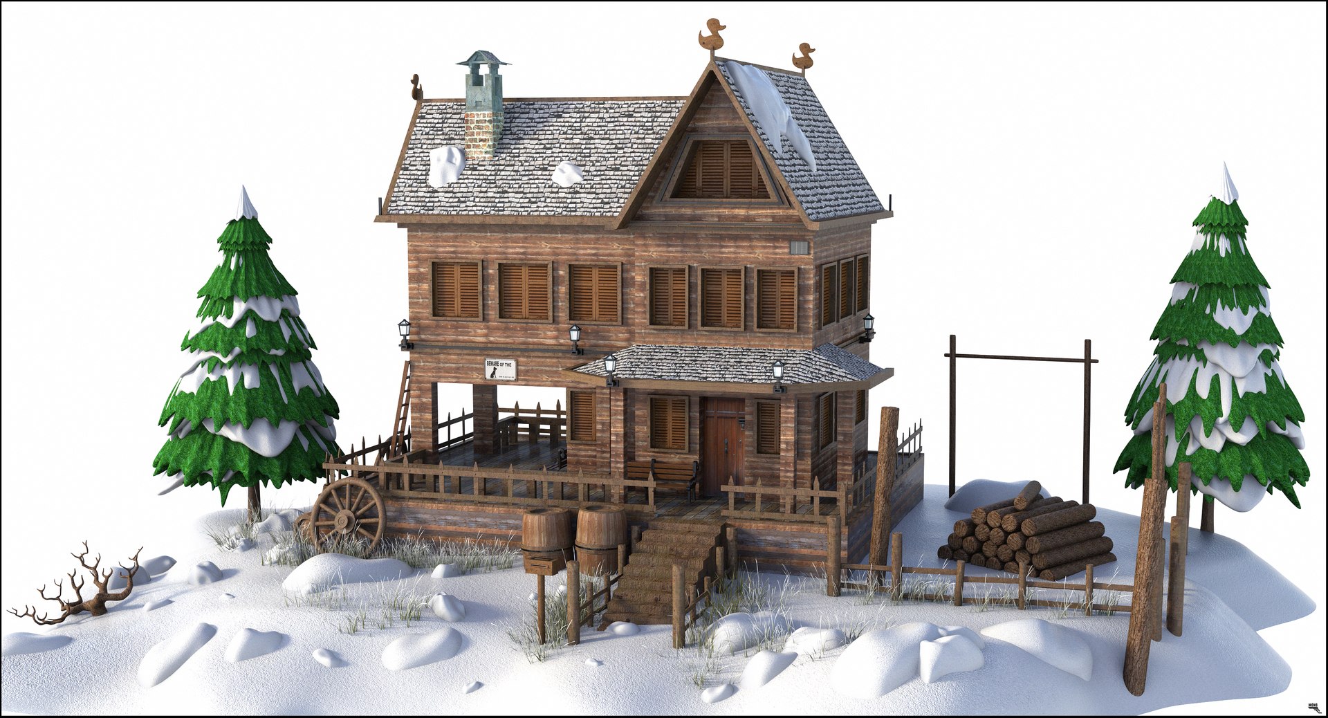 3D snow house mountain model - TurboSquid 1253787