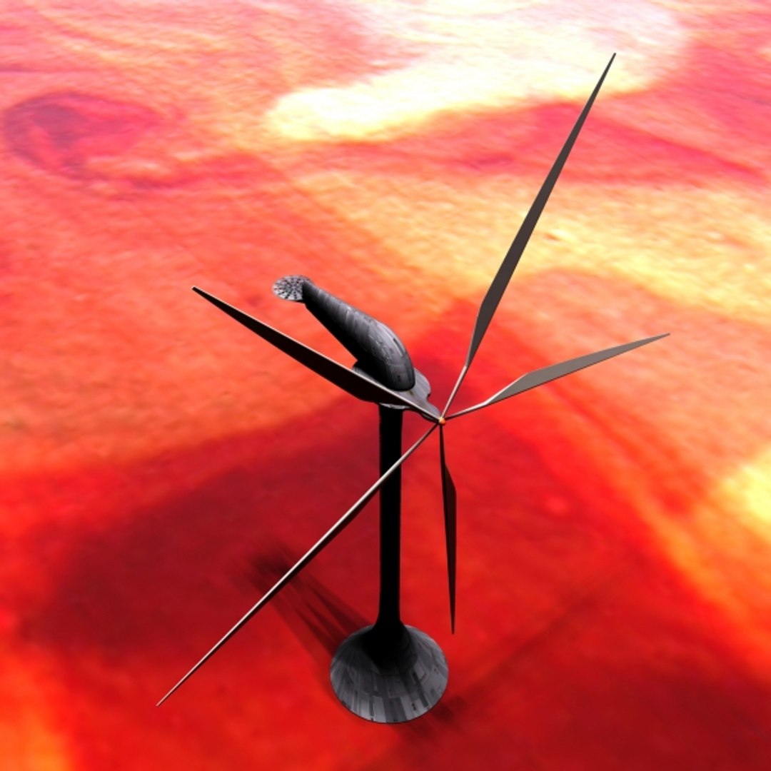 Sci-fi Skyscraper Building Wind Turbine Max