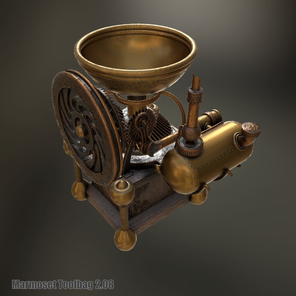 3D steampunk cofee grinder - TurboSquid 1262155