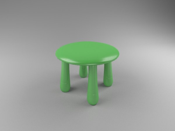 3d small wood chair model