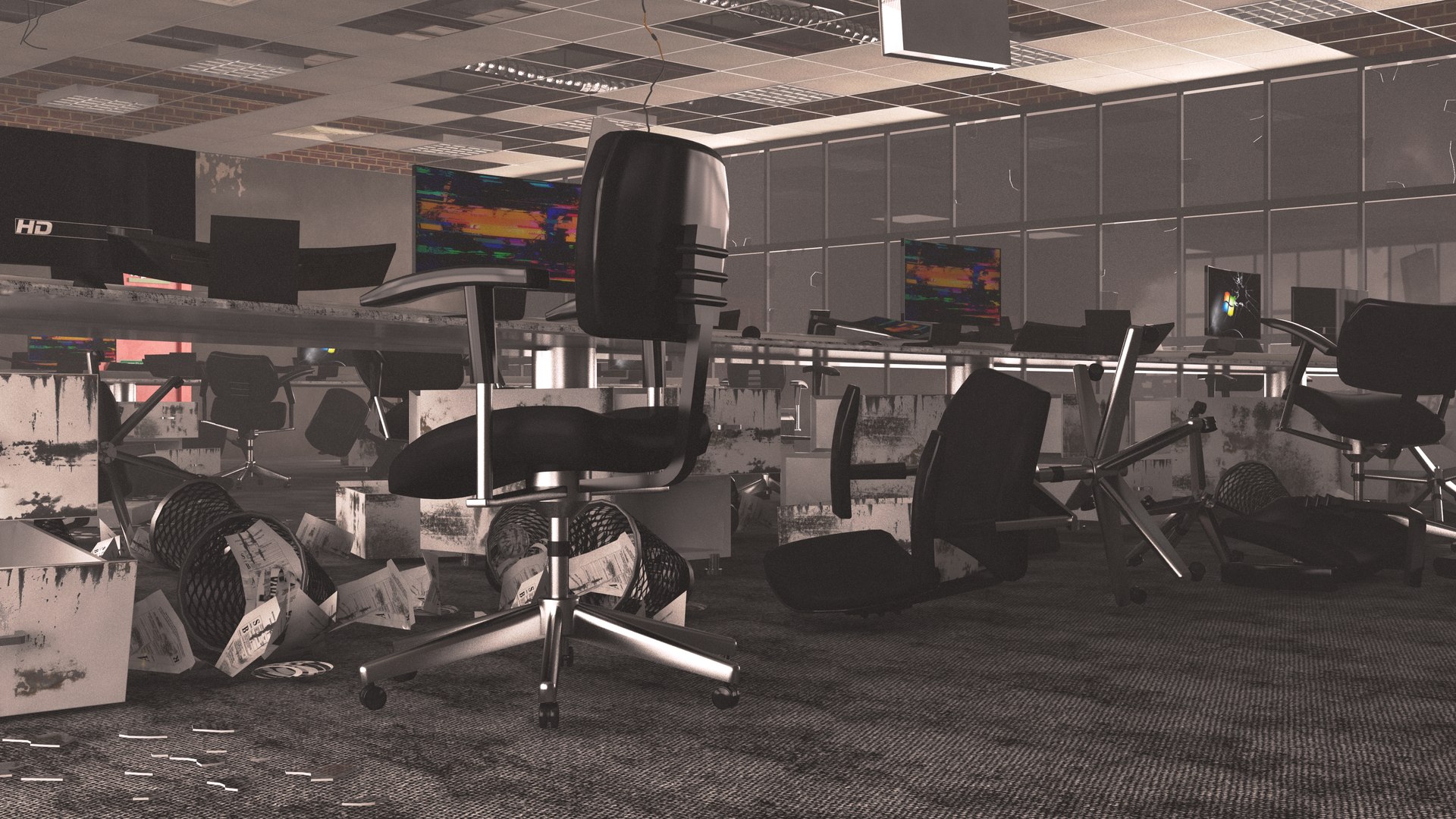 After The Storm In The Office 3D Model - TurboSquid 1977190