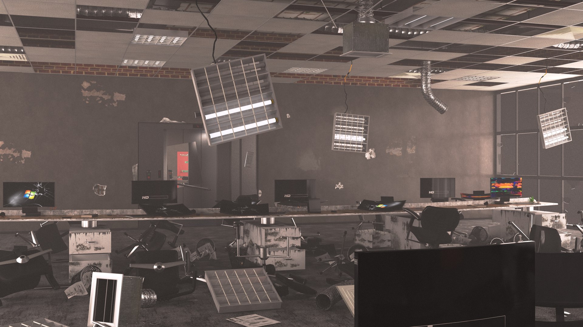 After The Storm In The Office 3D Model - TurboSquid 1977190