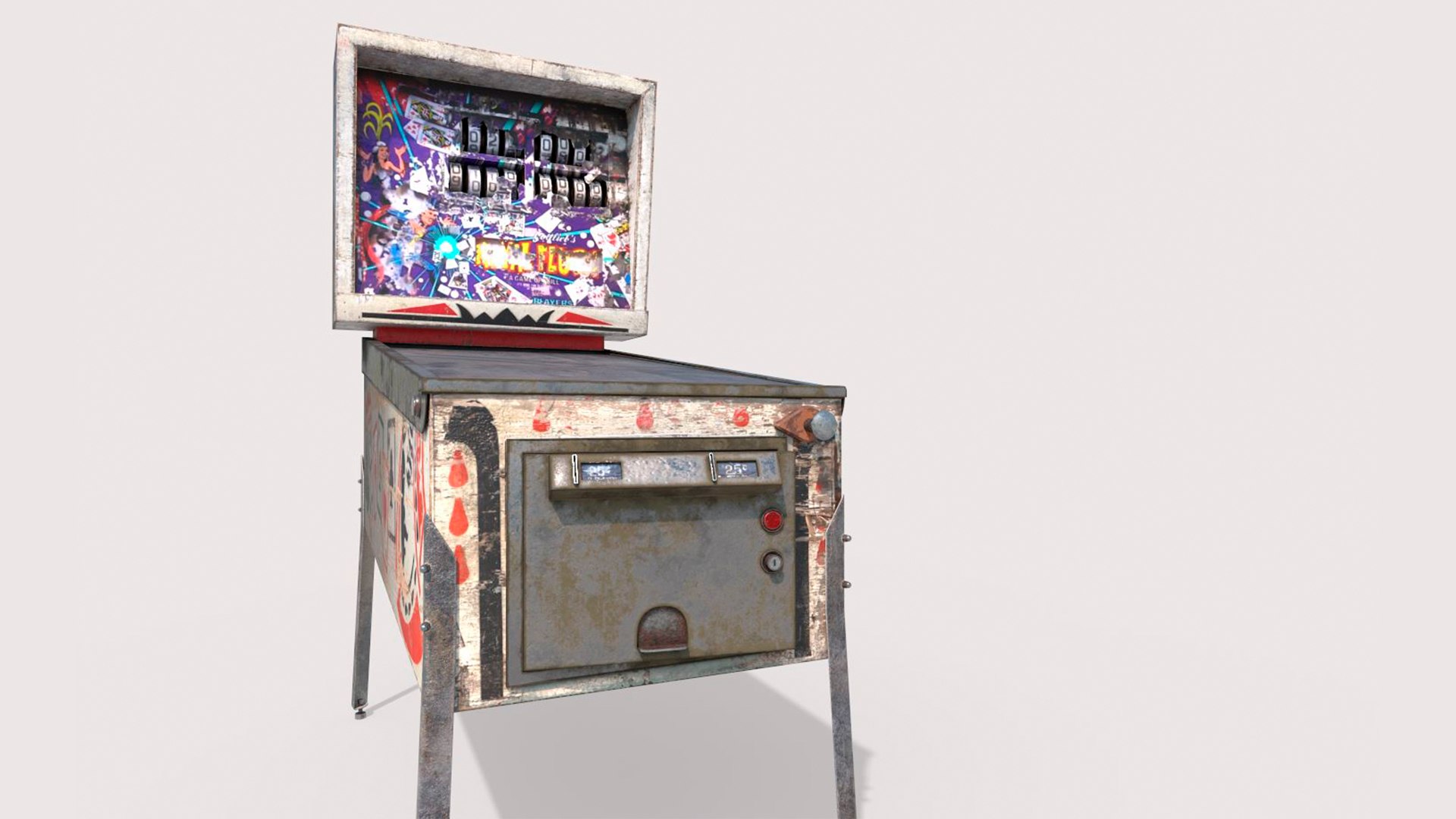 3D Old Pinball Machine - TurboSquid 2224590