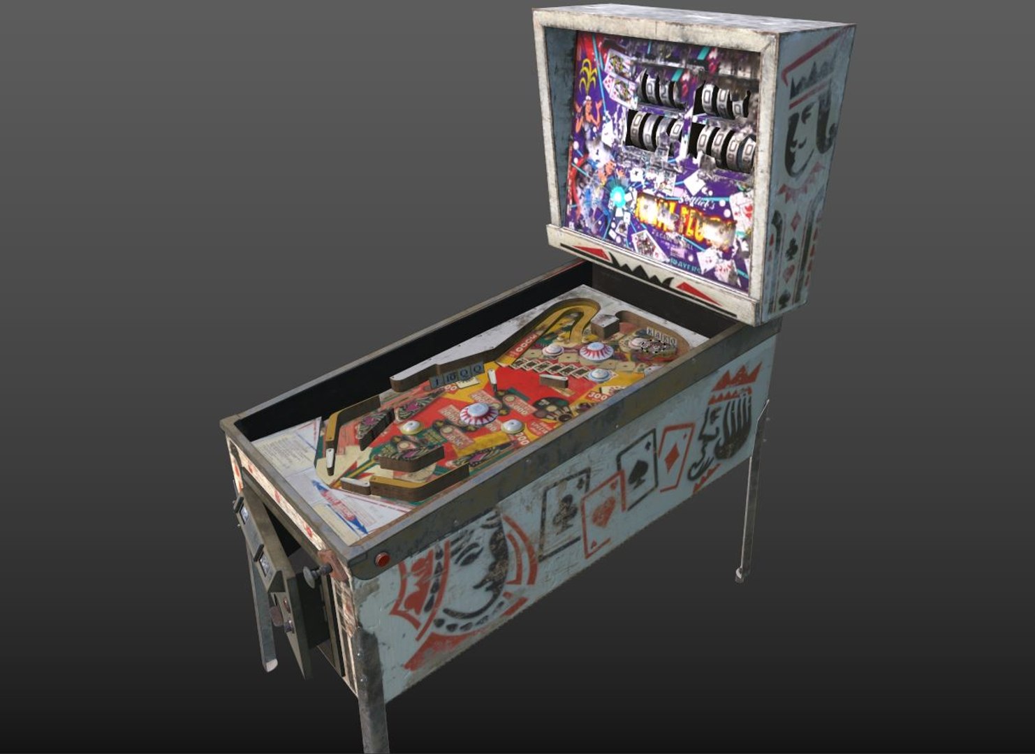 3D Old Pinball Machine - TurboSquid 2224590