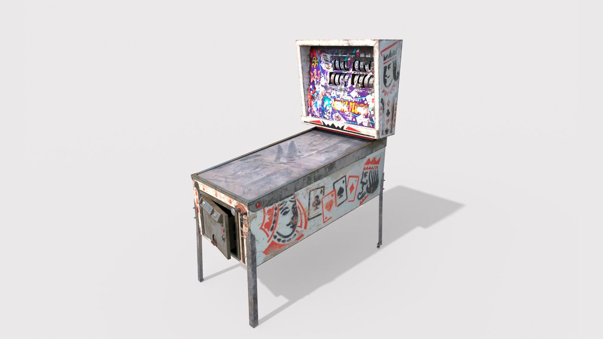 3D Old Pinball Machine - TurboSquid 2224590