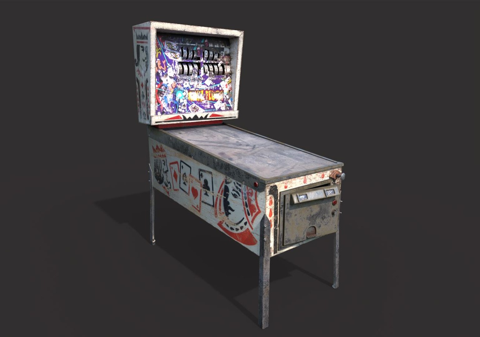3D Old Pinball Machine - TurboSquid 2224590