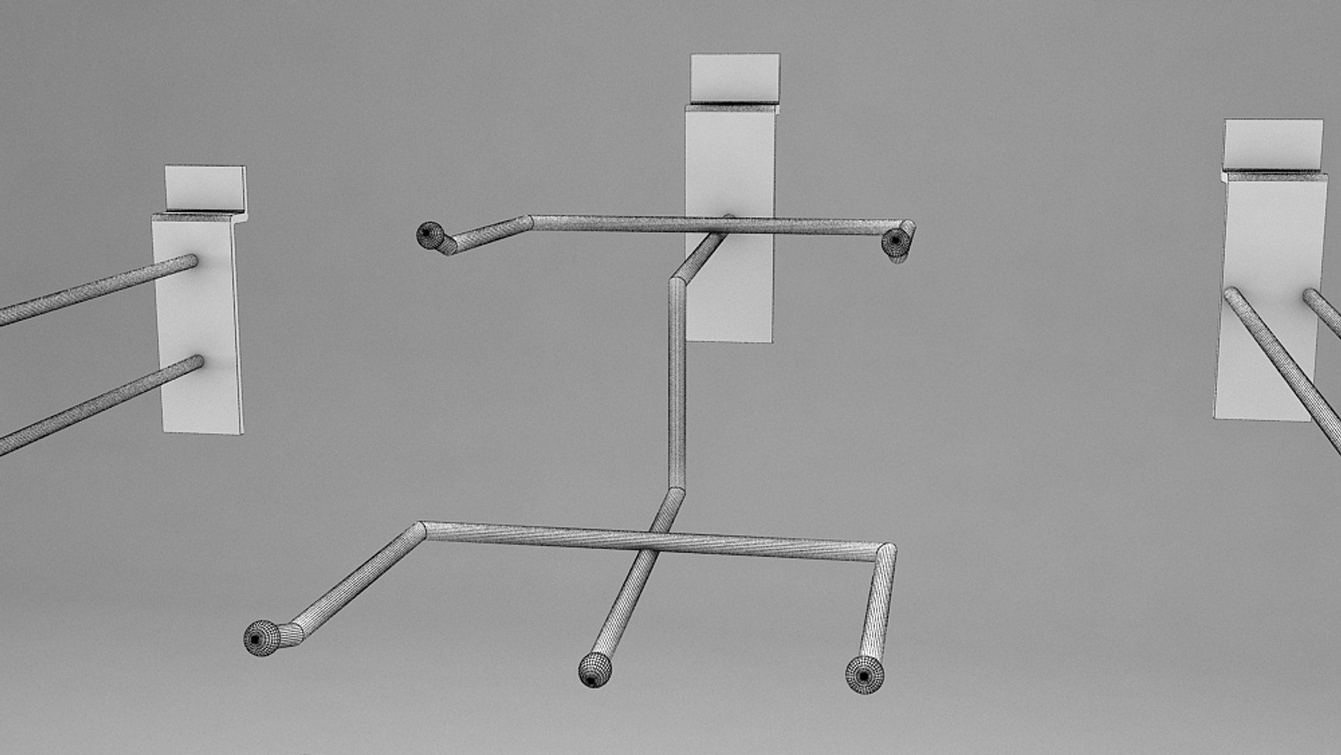 Free Hook Shelf 3d Model