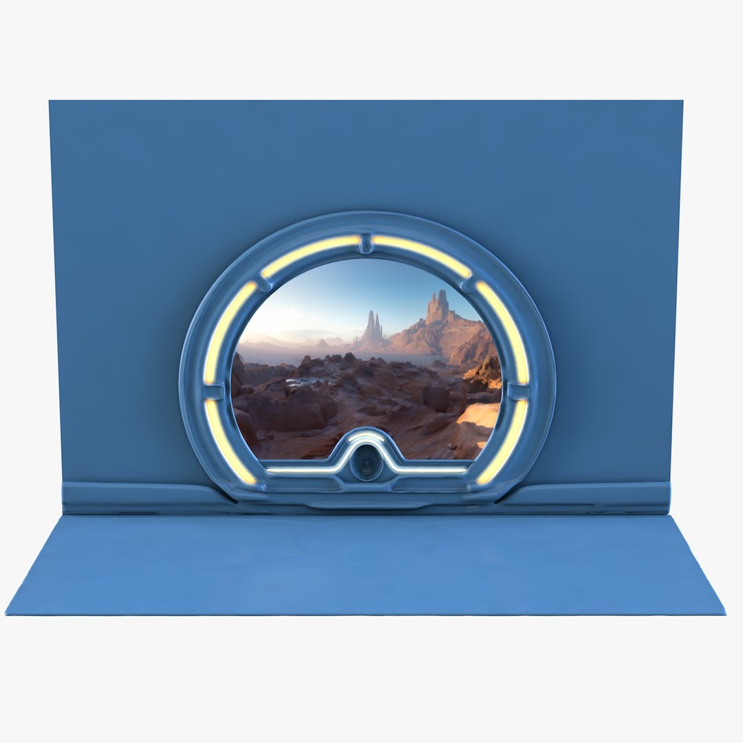 Spaceship window corridor model - TurboSquid 2102028