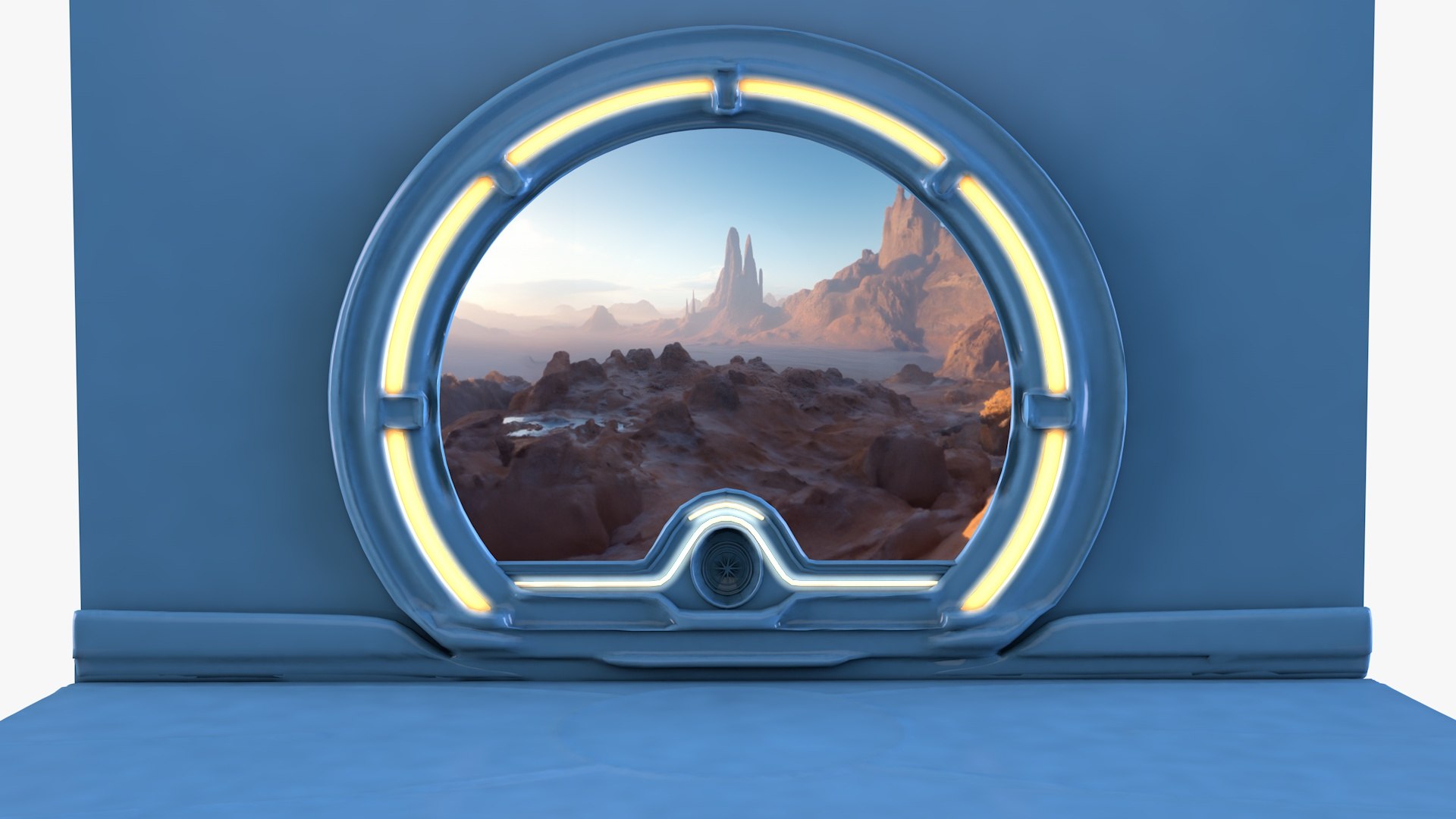 Spaceship Window Corridor Model - TurboSquid 2102028