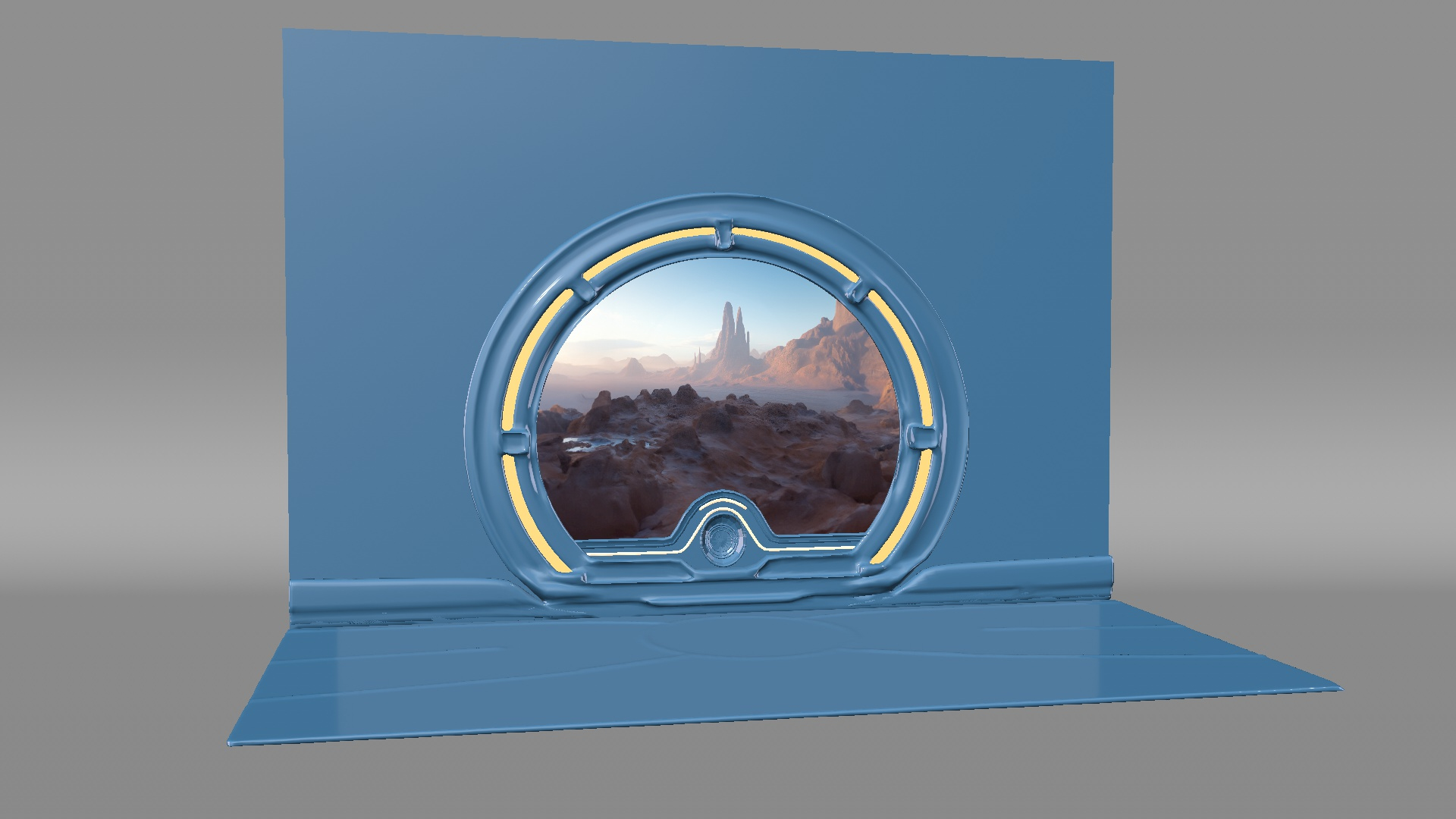 Spaceship Window Corridor Model - TurboSquid 2102028