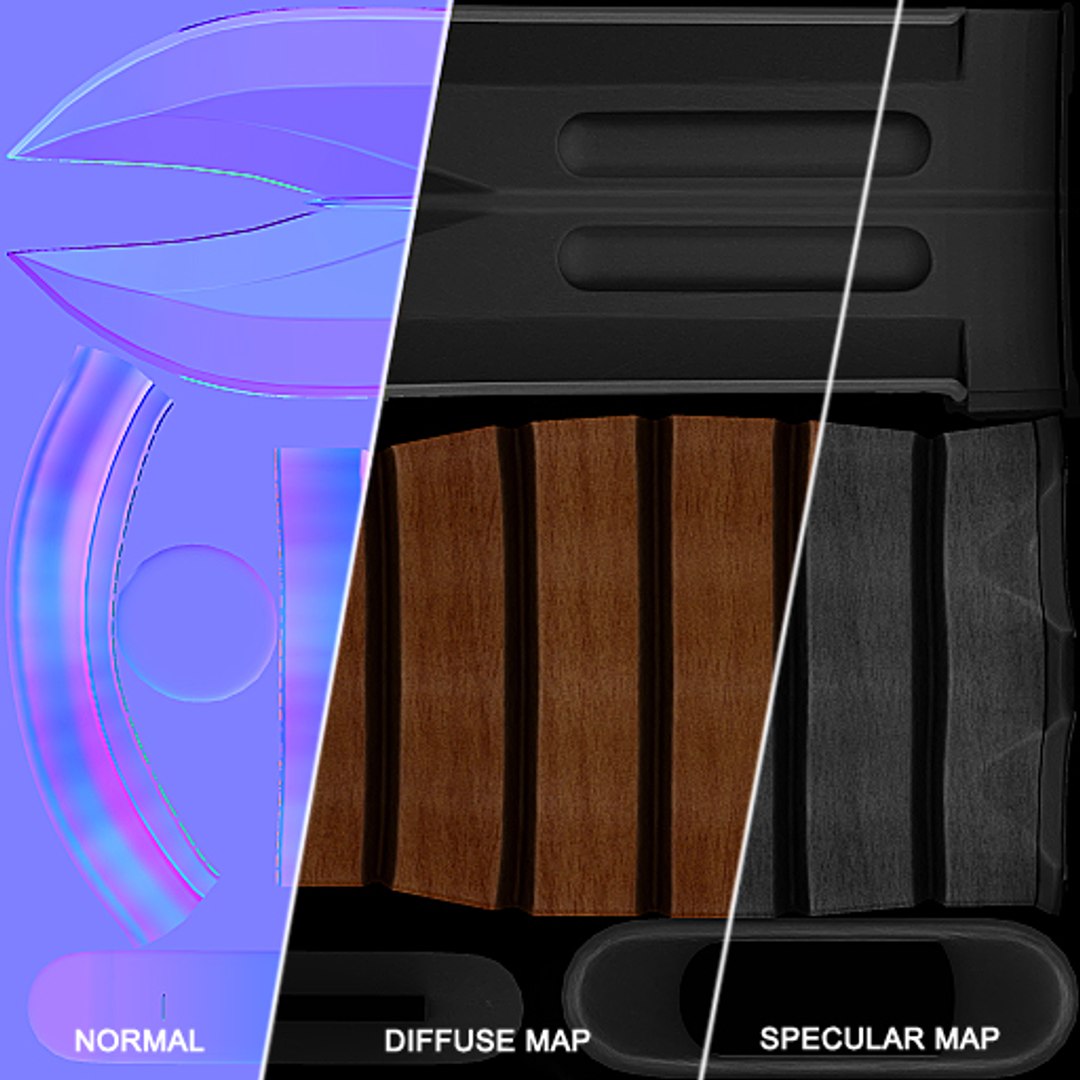 Usmc Ka-bar Knife 3d Model