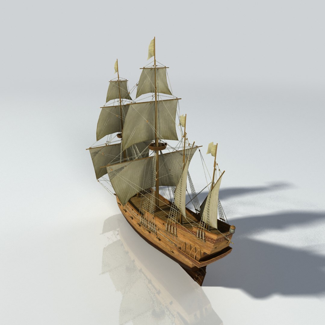 Ready Galeon 3d Model