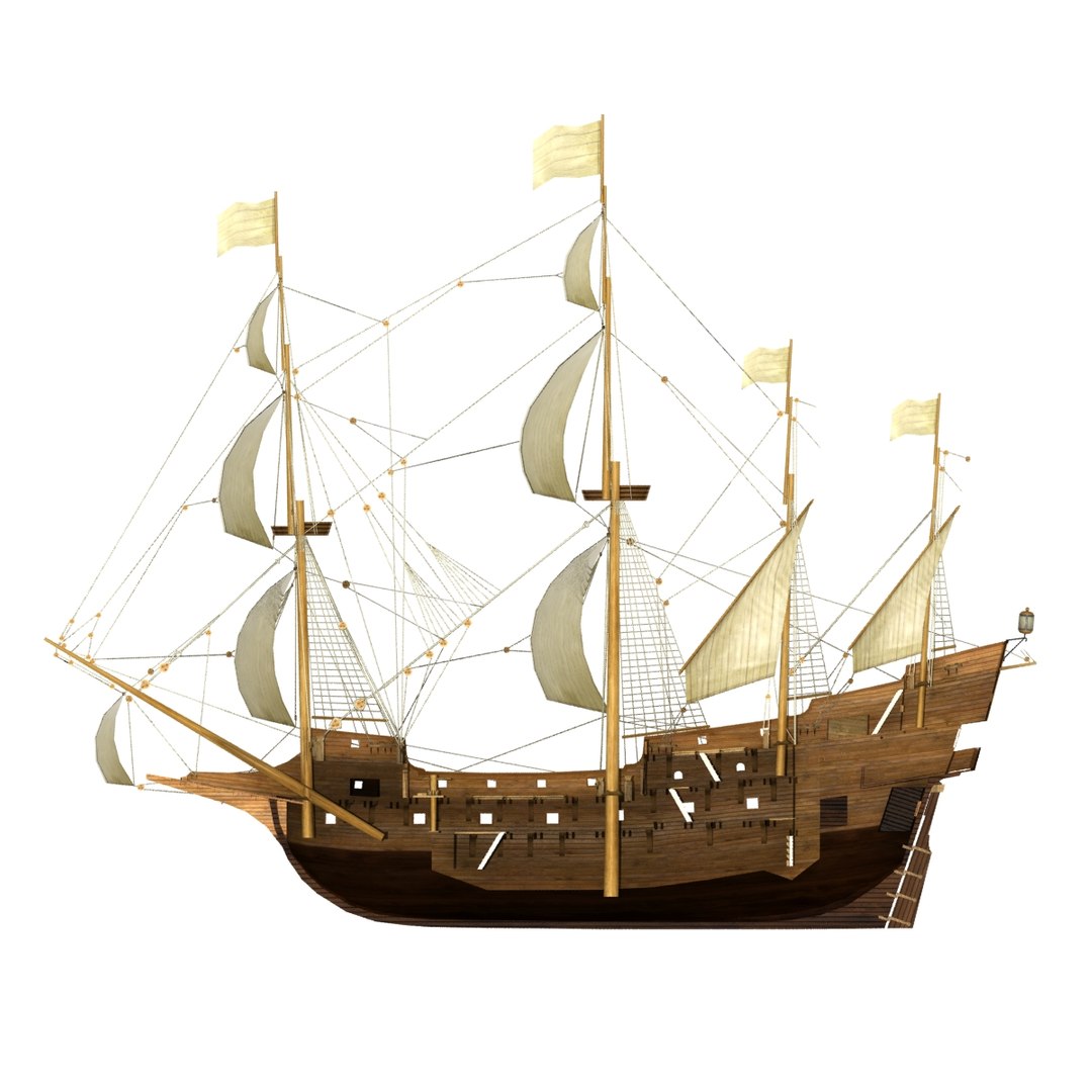 Ready Galeon 3d Model