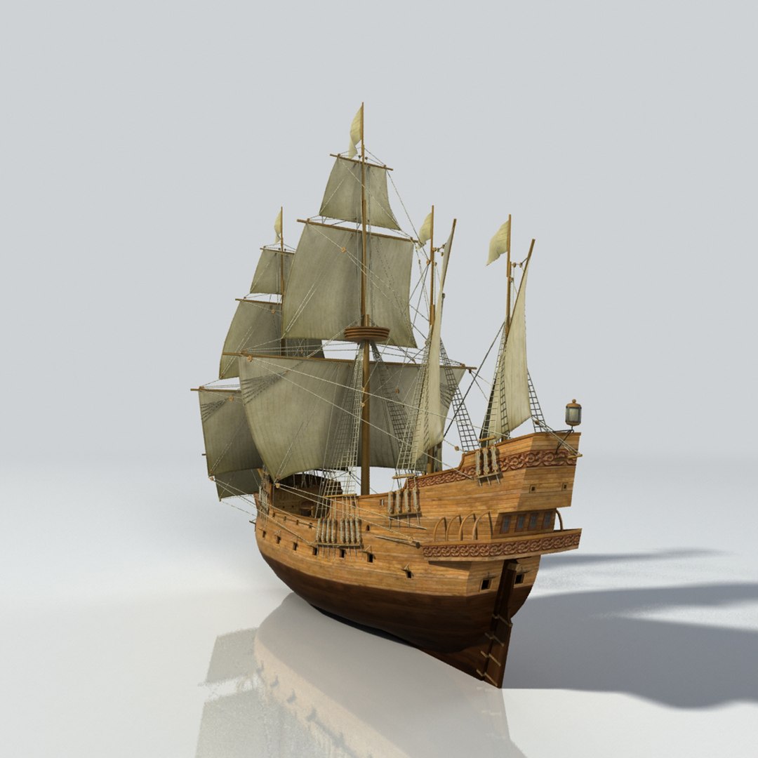 Ready Galeon 3d Model