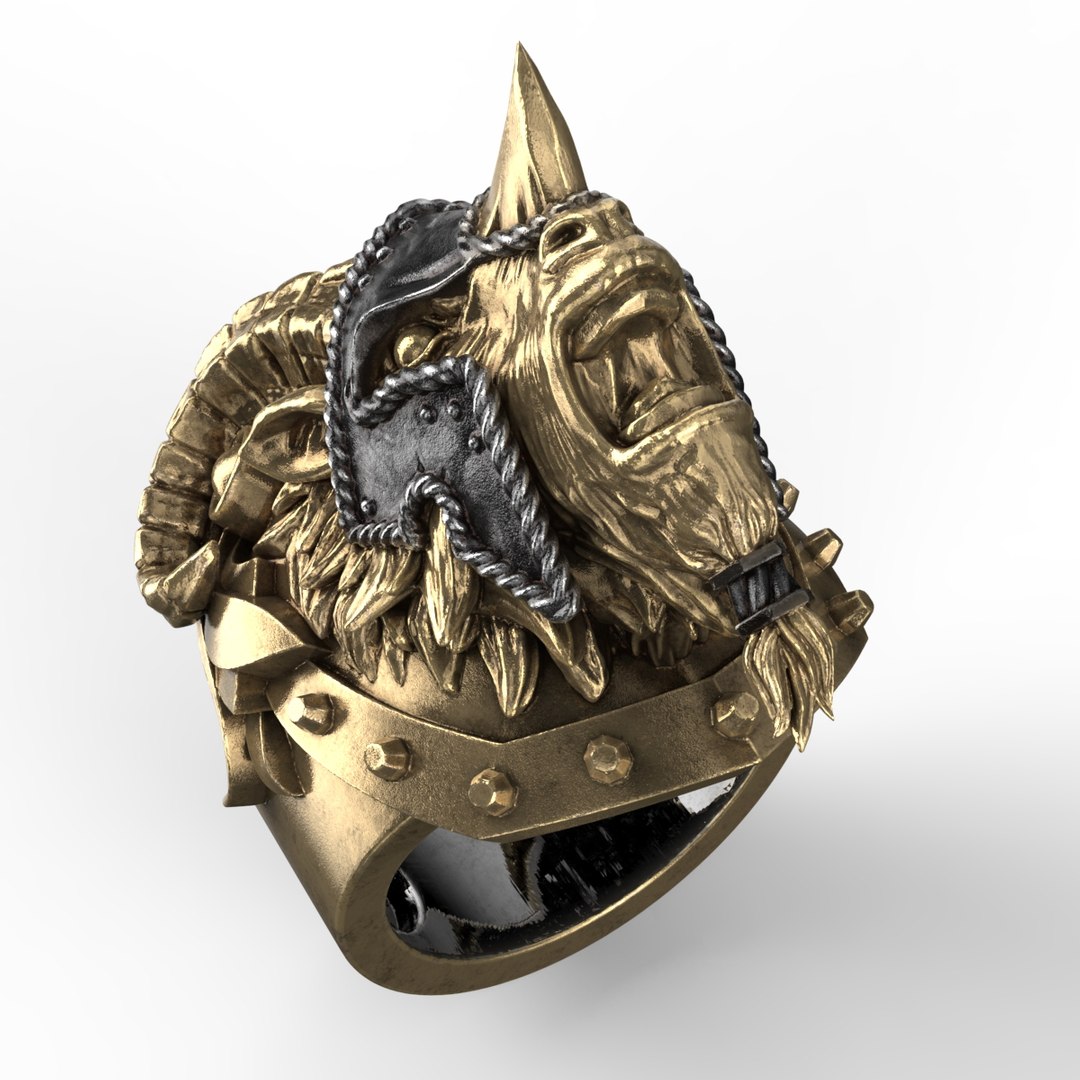 3D Model Armored Goat Ring - TurboSquid 2272782