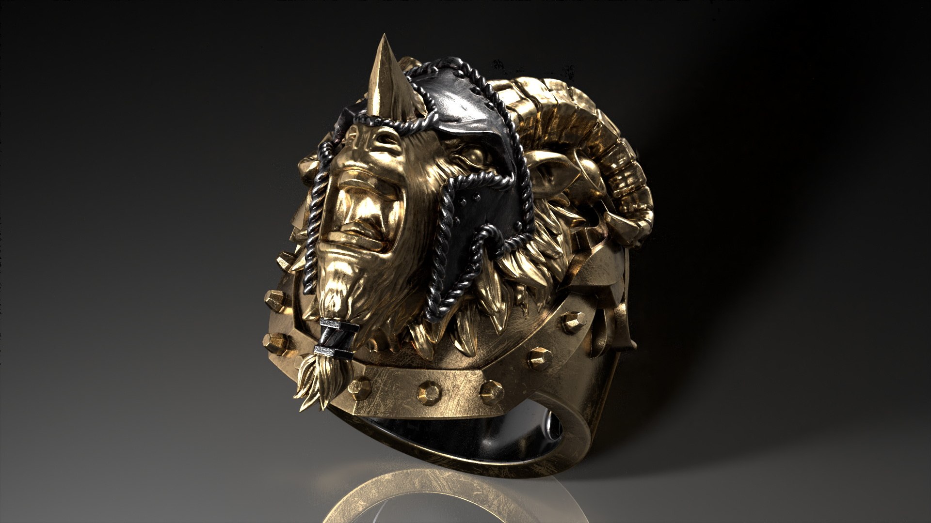 3D Model Armored Goat Ring - TurboSquid 2272782