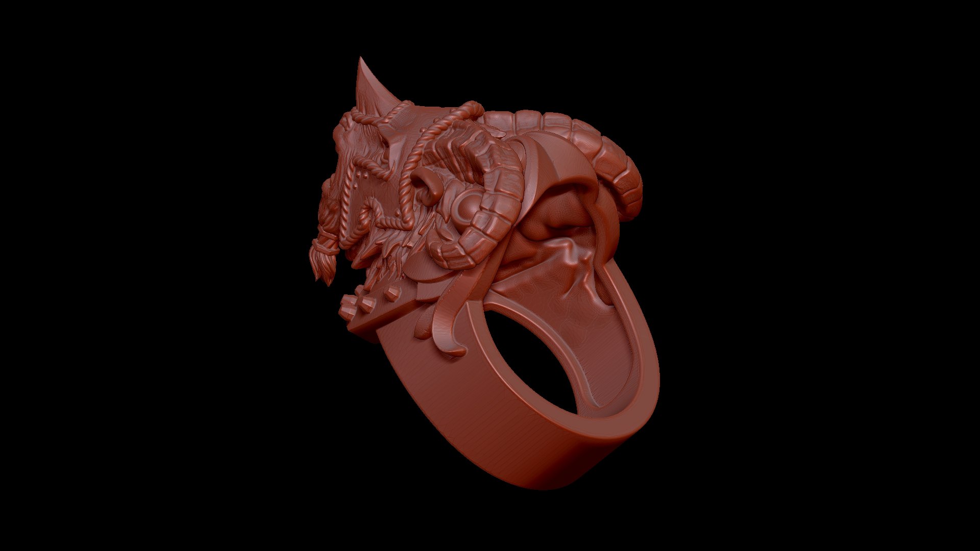 3D Model Armored Goat Ring - TurboSquid 2272782