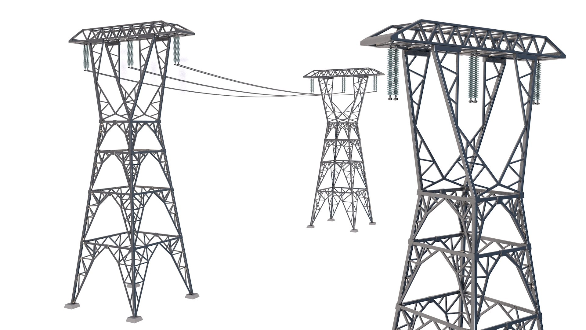 Electric Power Tower COLLECTION Model - TurboSquid 1896483