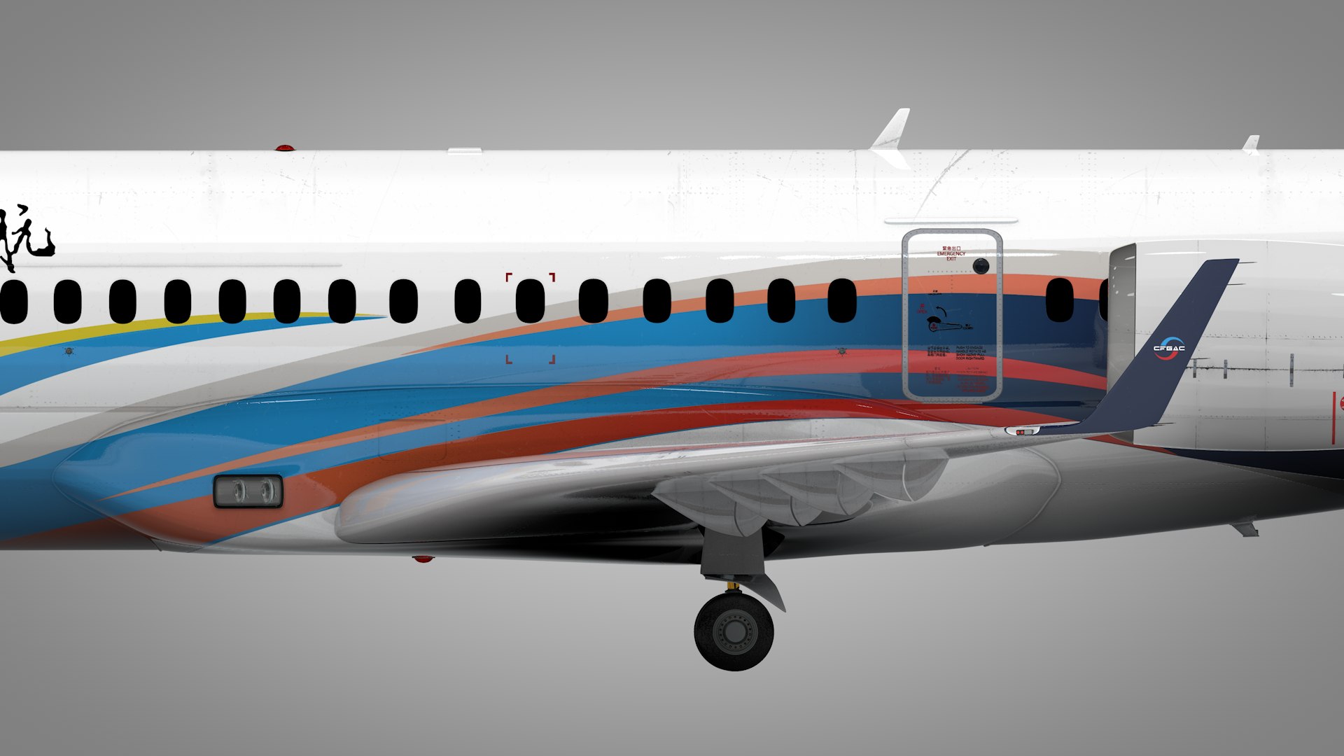 3D China Flight General Aviation Company CFGAC COMAC ARJ21-700 L1905 ...
