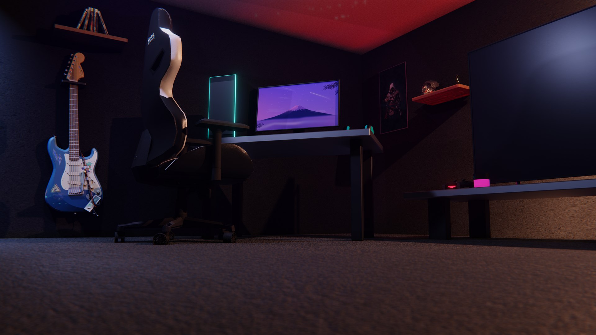 The Battlestation - A Gaming Room 3D 3D - TurboSquid 1835672